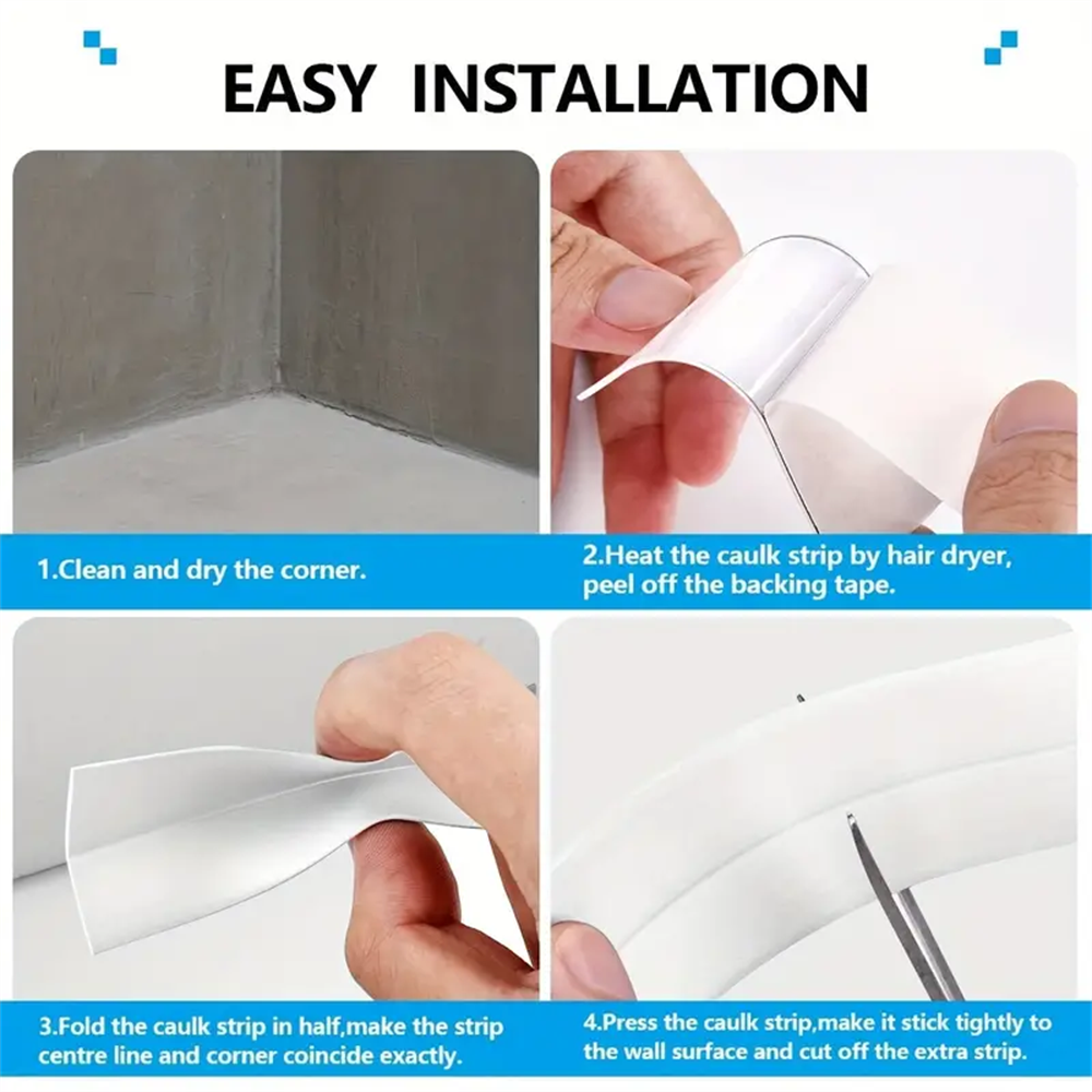 Waterproof Mildew-Proof Caulk Strip Self-Adhesive Sealing Tape for ...