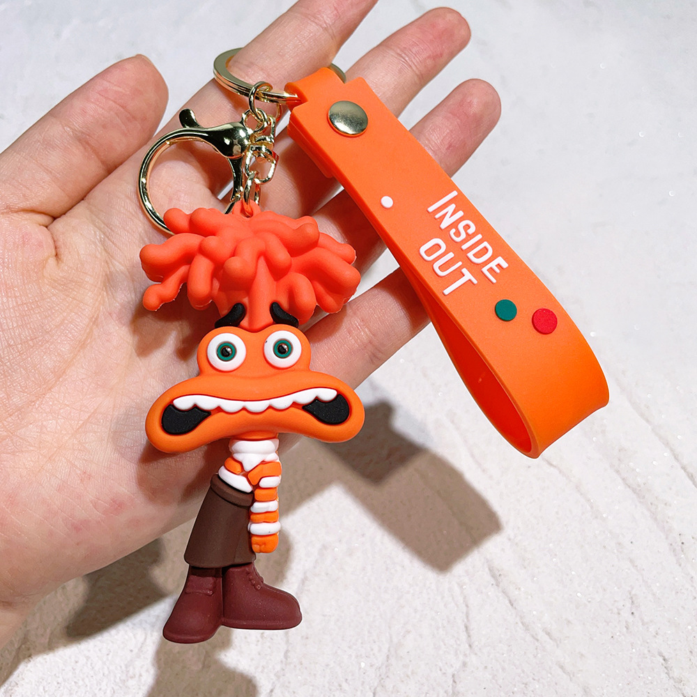 Inside Out Keychain - Disney Sadness Anxiety Anger Disgust Joy Envy ...