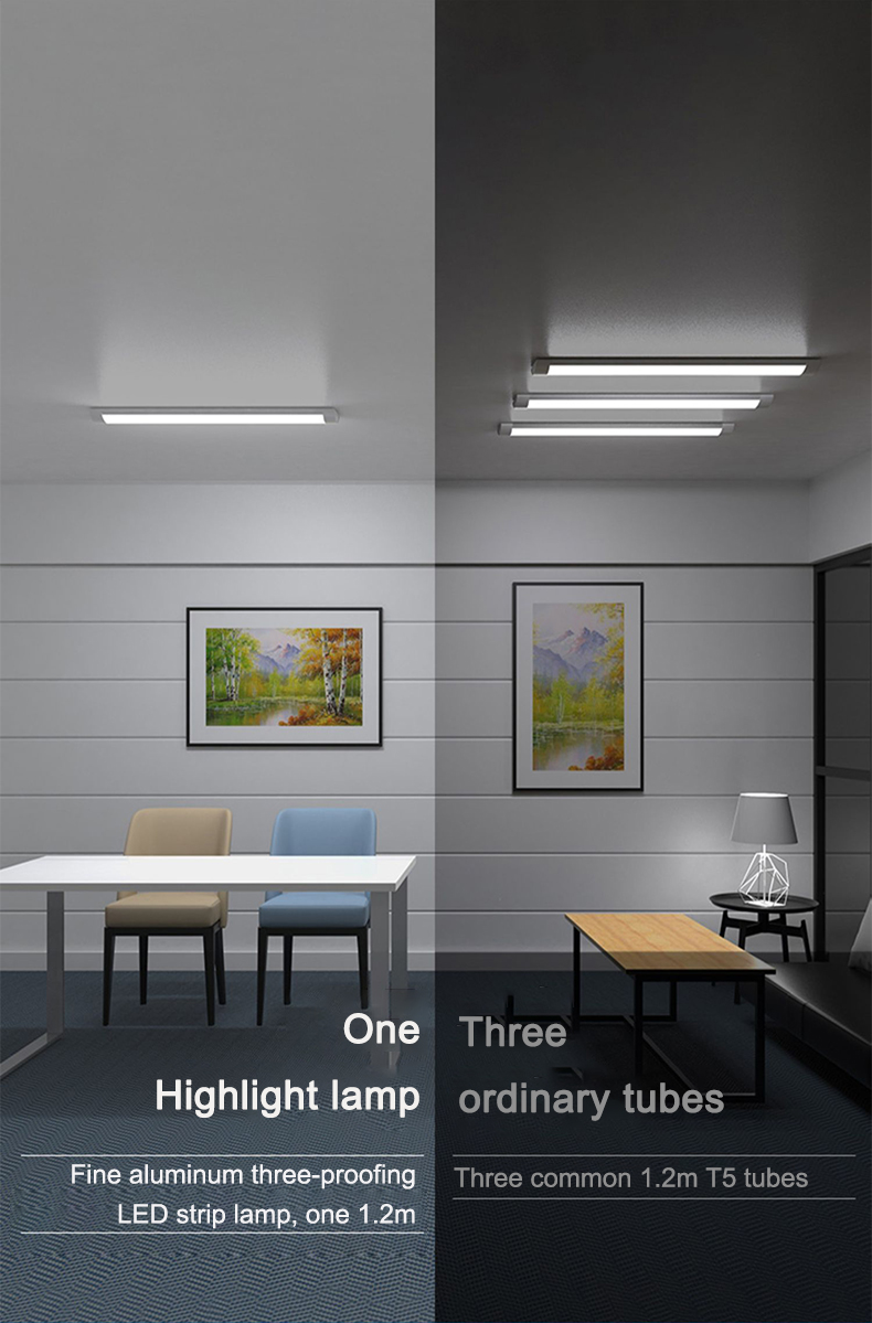 LP LED Tube Light Strip Lamp Bar 220V Linear Bar Light for Home Office ...
