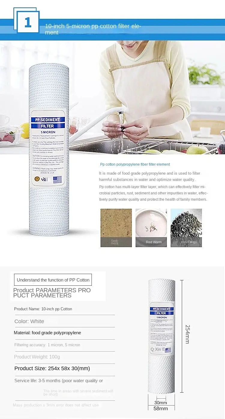 PP / UDF / CTO 10 inches 3 Stage Filters replacement Universal Filter ...