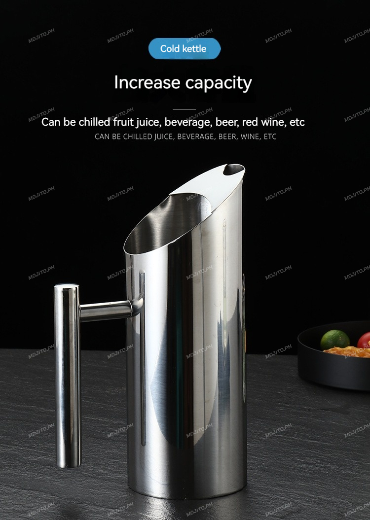 1/1.5/2L Stainless Steel Straight Tie Pot Portable Drink Pot Durable ...