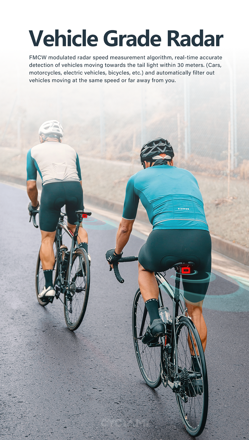 CYCLAMI Bicycle Intelligent Radar Tail Light Bike Smart Rear Brake ...