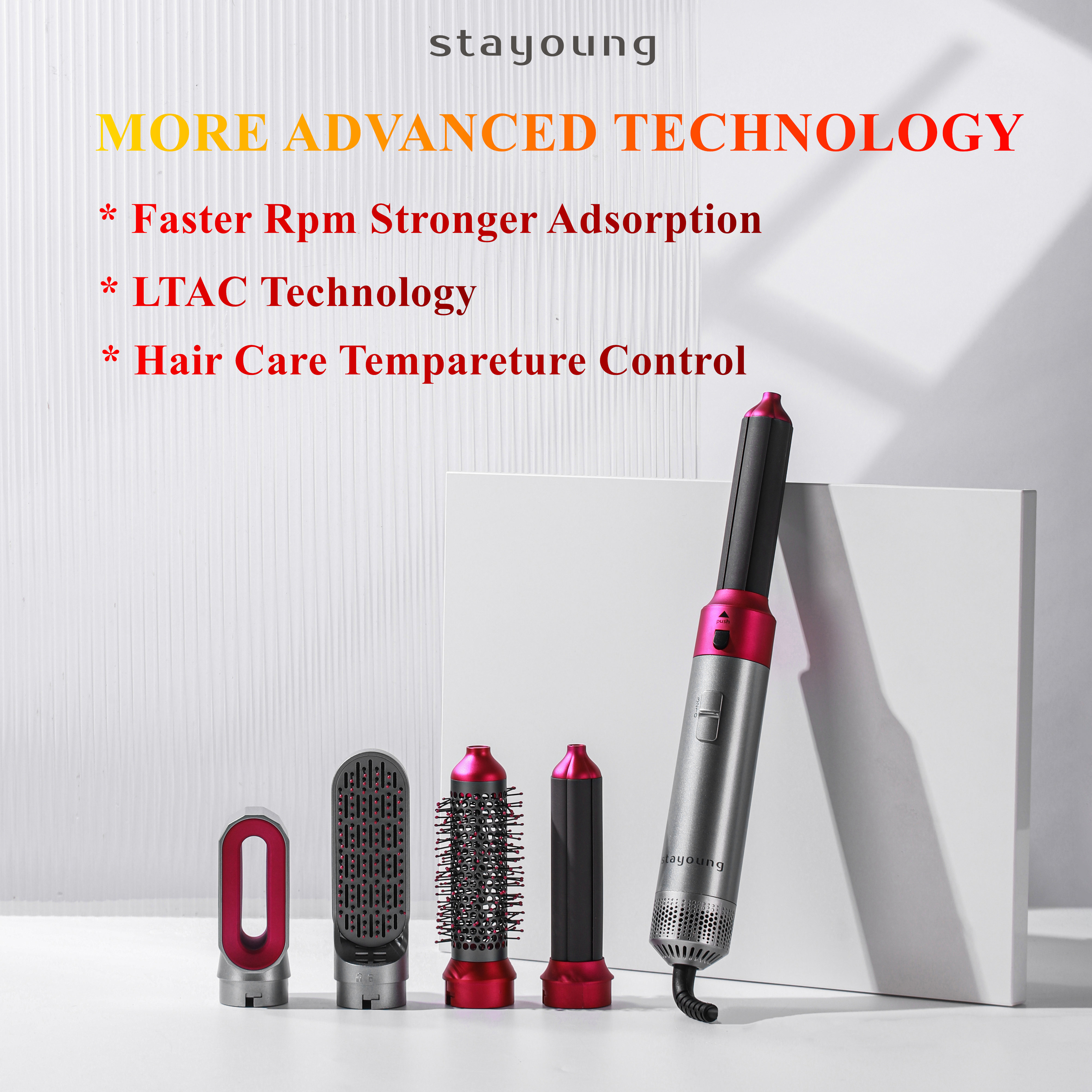 【PRO】STAYOUNG 5-in-1 Hair Styler Pro, Upgraded, Blower Straightner ...