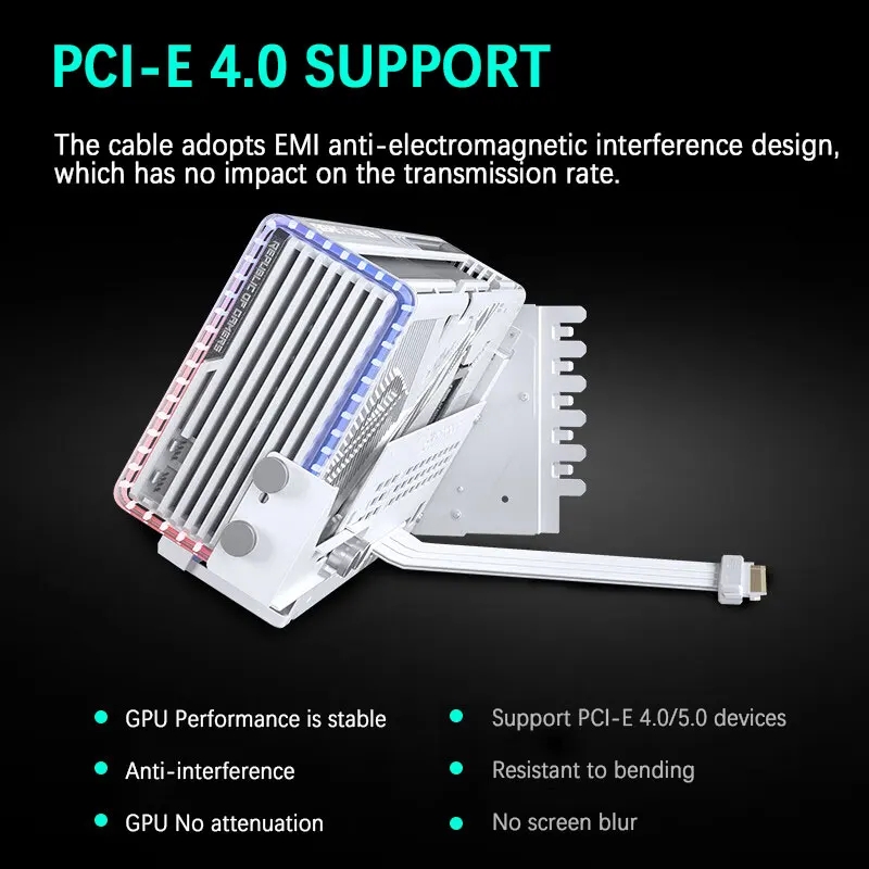 PHANTEKS GPUKT 4.0 ARGB rotatable video cards bracket kit with PCIe 4.0 ...