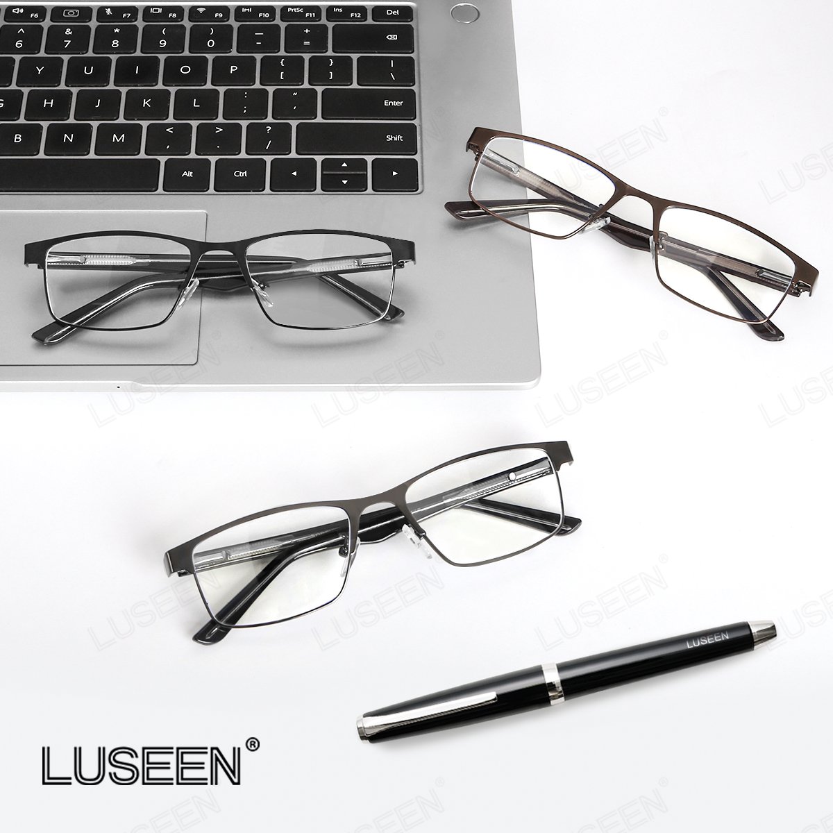 LUSEEN Eyewear Photochromic Anti Radiation Eyeglasses for Men and Women ...