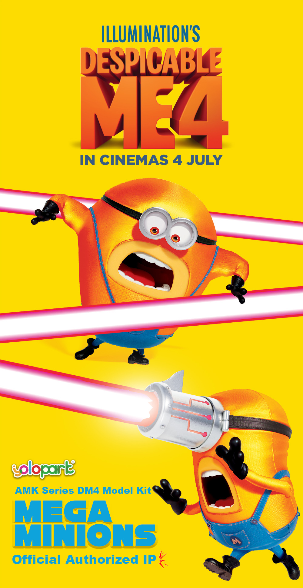 YOLOPARK AMK Series Despicable Me 4 Minions Model Kits Mega Jerry ...