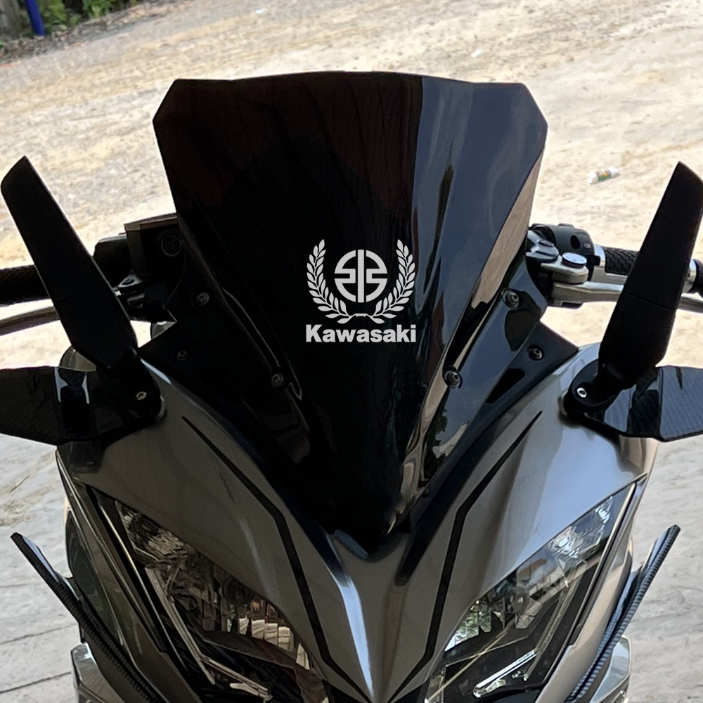 Kawasaki Reflective Set Sticker Motorcycle Emblem Badge Wheat Ears 