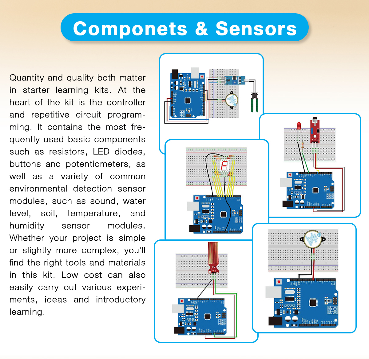 KLYSTR Basic Starter Kit For Arduino Uno R3 With Tutorial Code ...