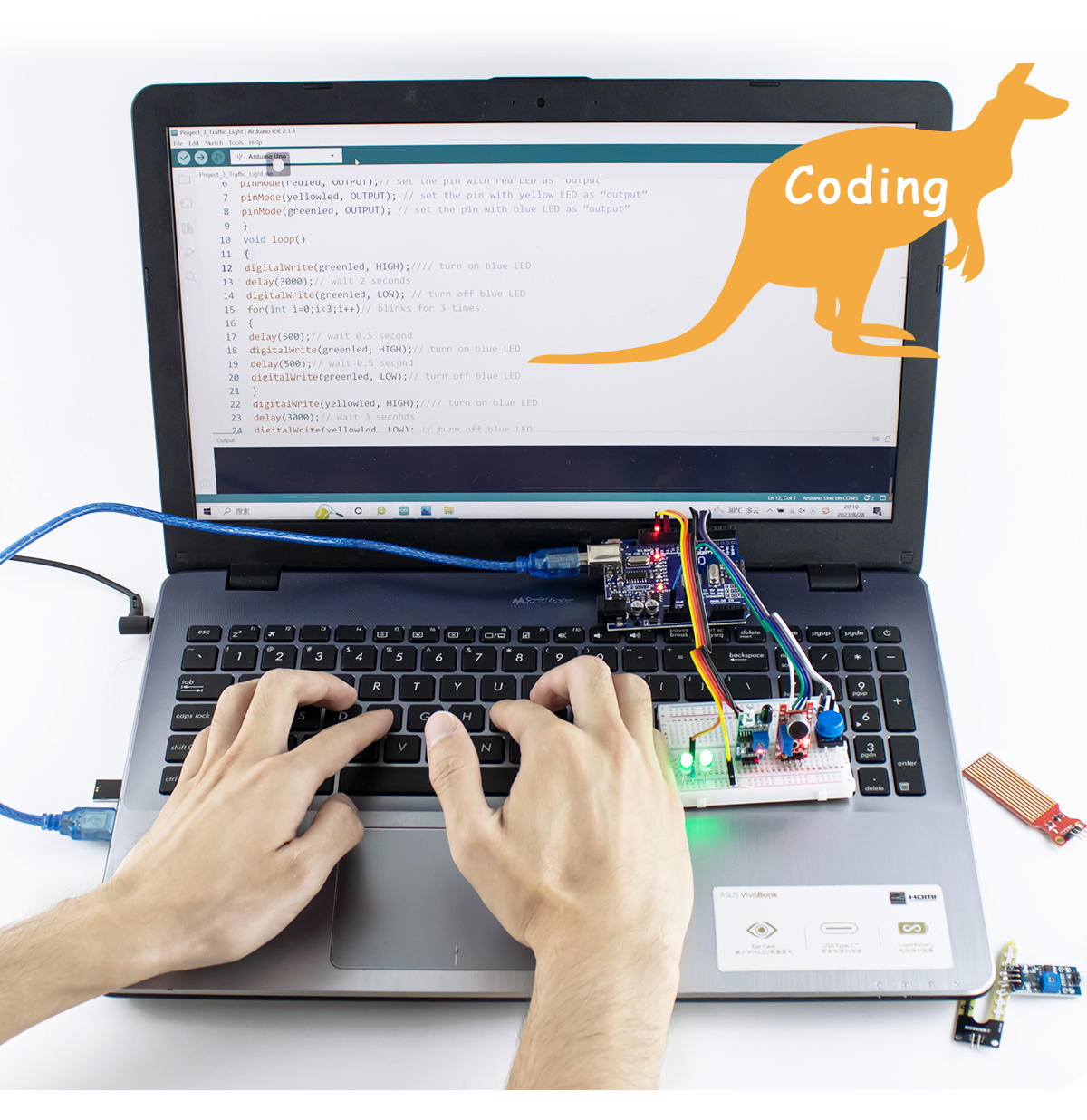 Klystr Basic Starter Kit For Arduino Uno R3 With Tutorial Code