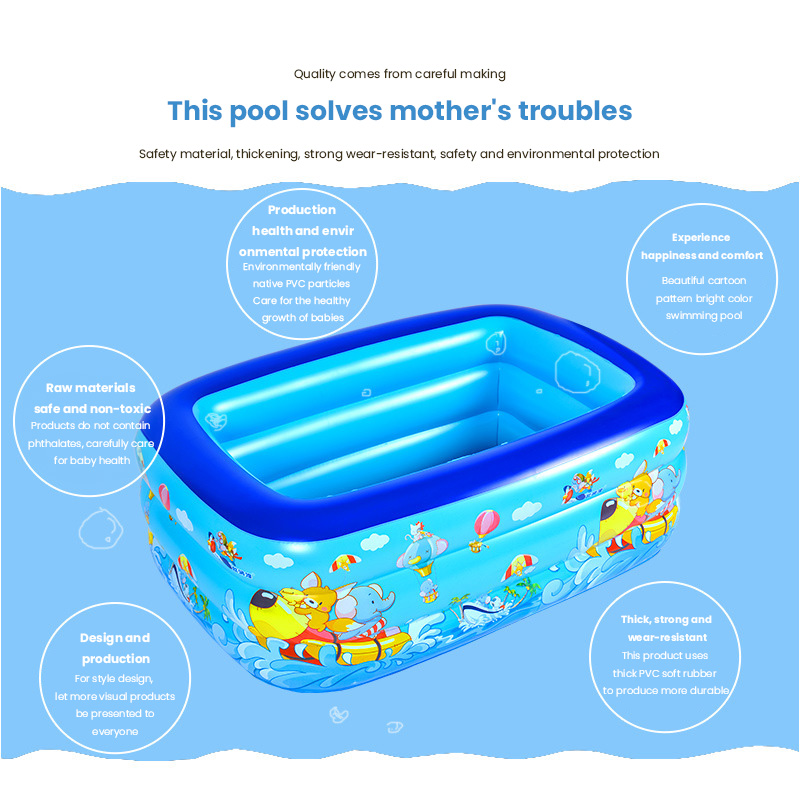 Inflatable Swimming Pool Kids Swimming Pool Baby Swimming Pool Air Pump ...