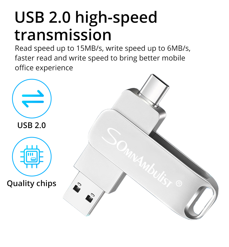 SomnAmbulist original TYPE-C flash drive 8GB 16GB 32GB USB 2.0 pen ...