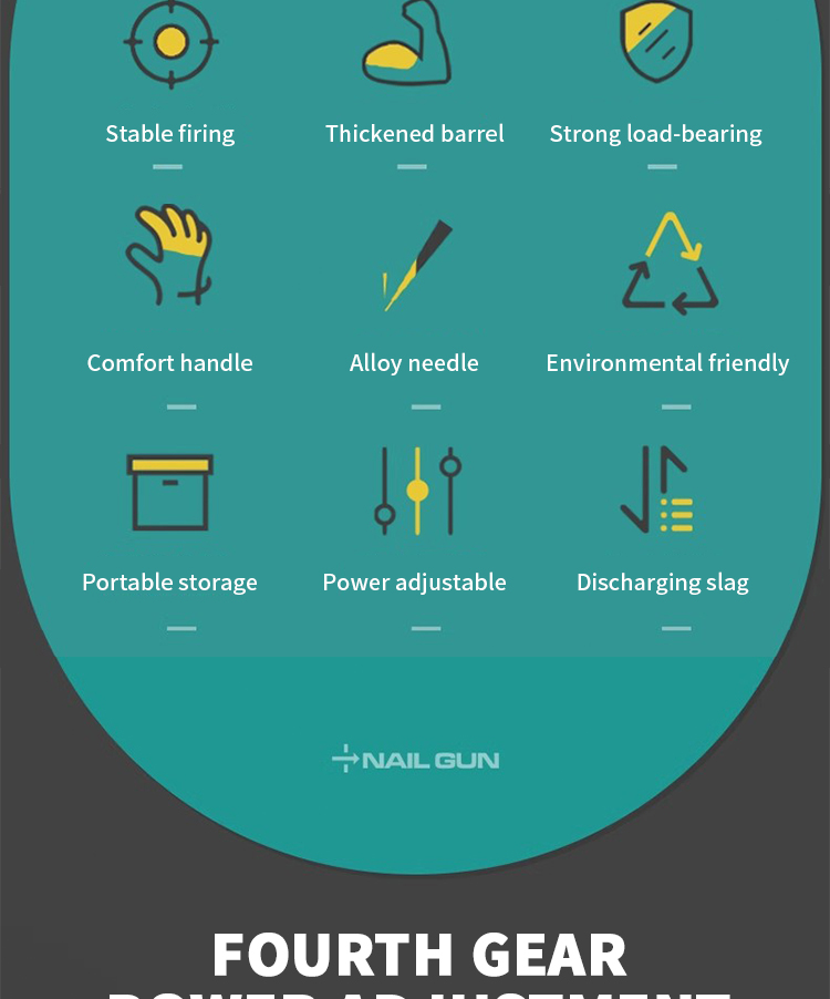 【12h ship】Nail Puncher Gun Nail Guns Chipping Nail Gun Rivet Tool ...