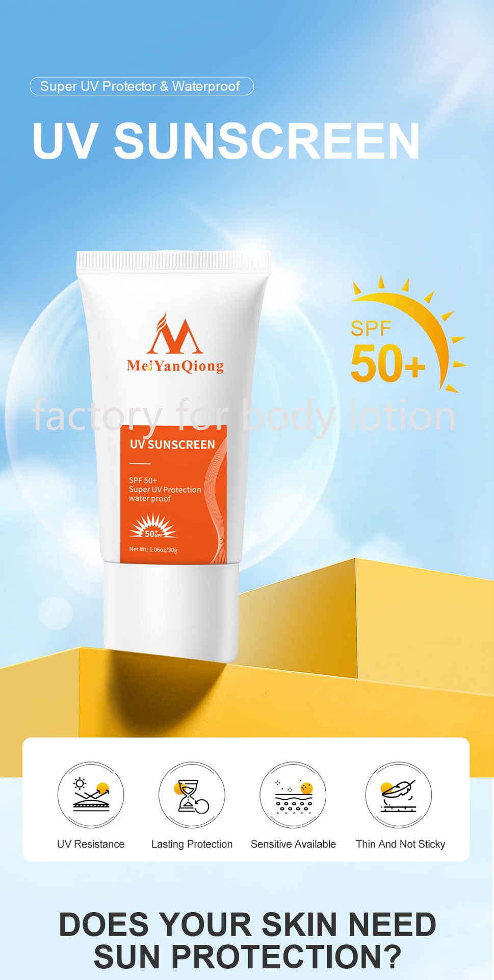 Moisturizing Isolation Sunscreen SPF50+ Anti-Uv Whitening Repair ...