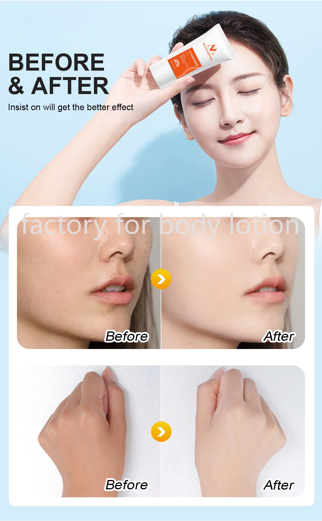 Moisturizing Isolation Sunscreen SPF50+ Anti-Uv Whitening Repair ...