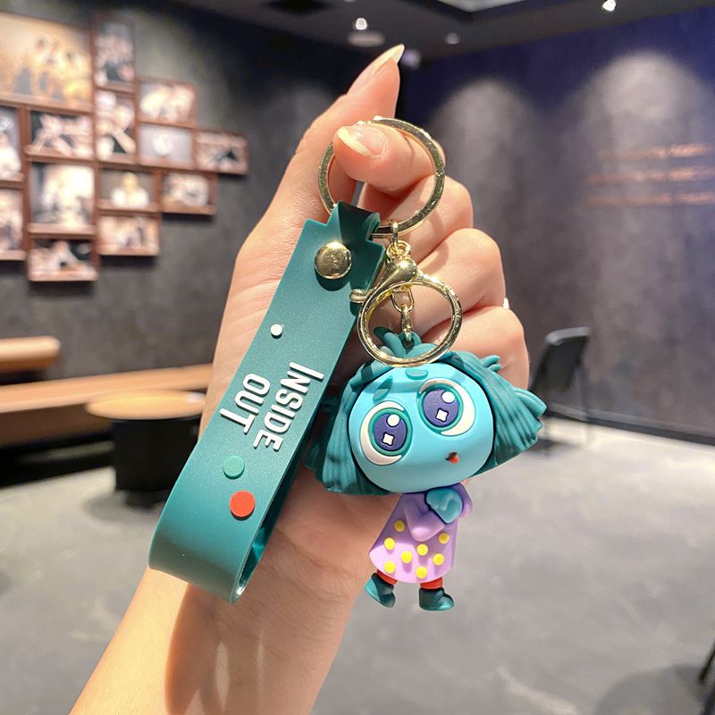 Inside Out Keychain, Cartoon Keychain Disney and Pixar Sadness Fear ...