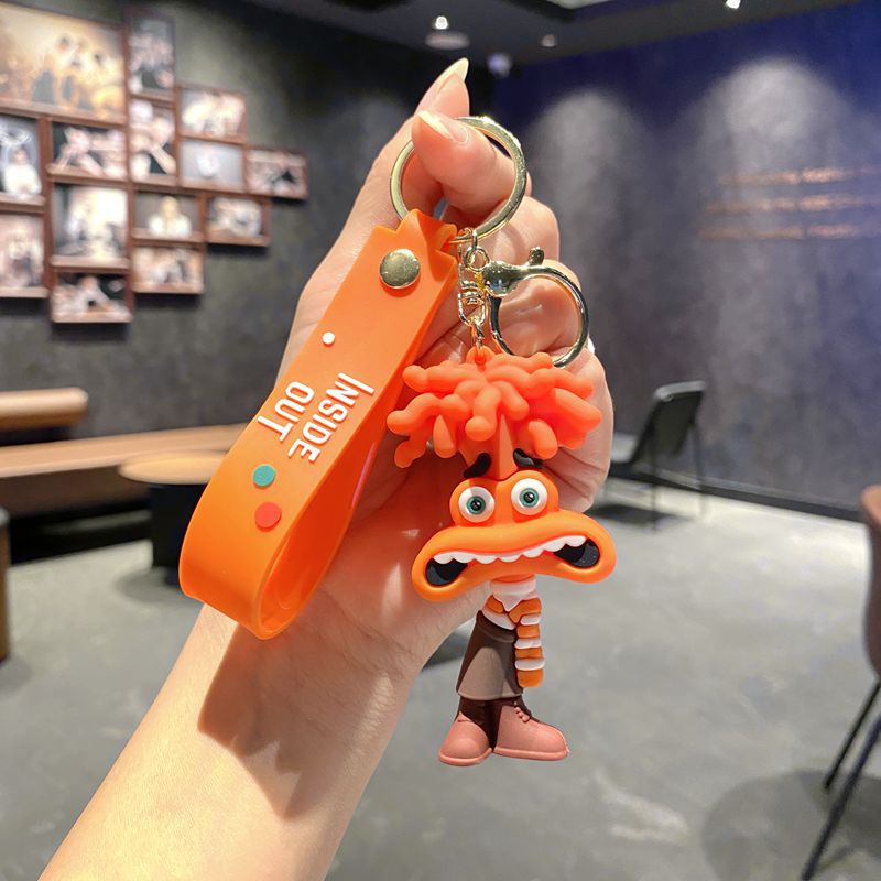 Inside Out Keychain, Cartoon Keychain Disney and Pixar Sadness Fear ...