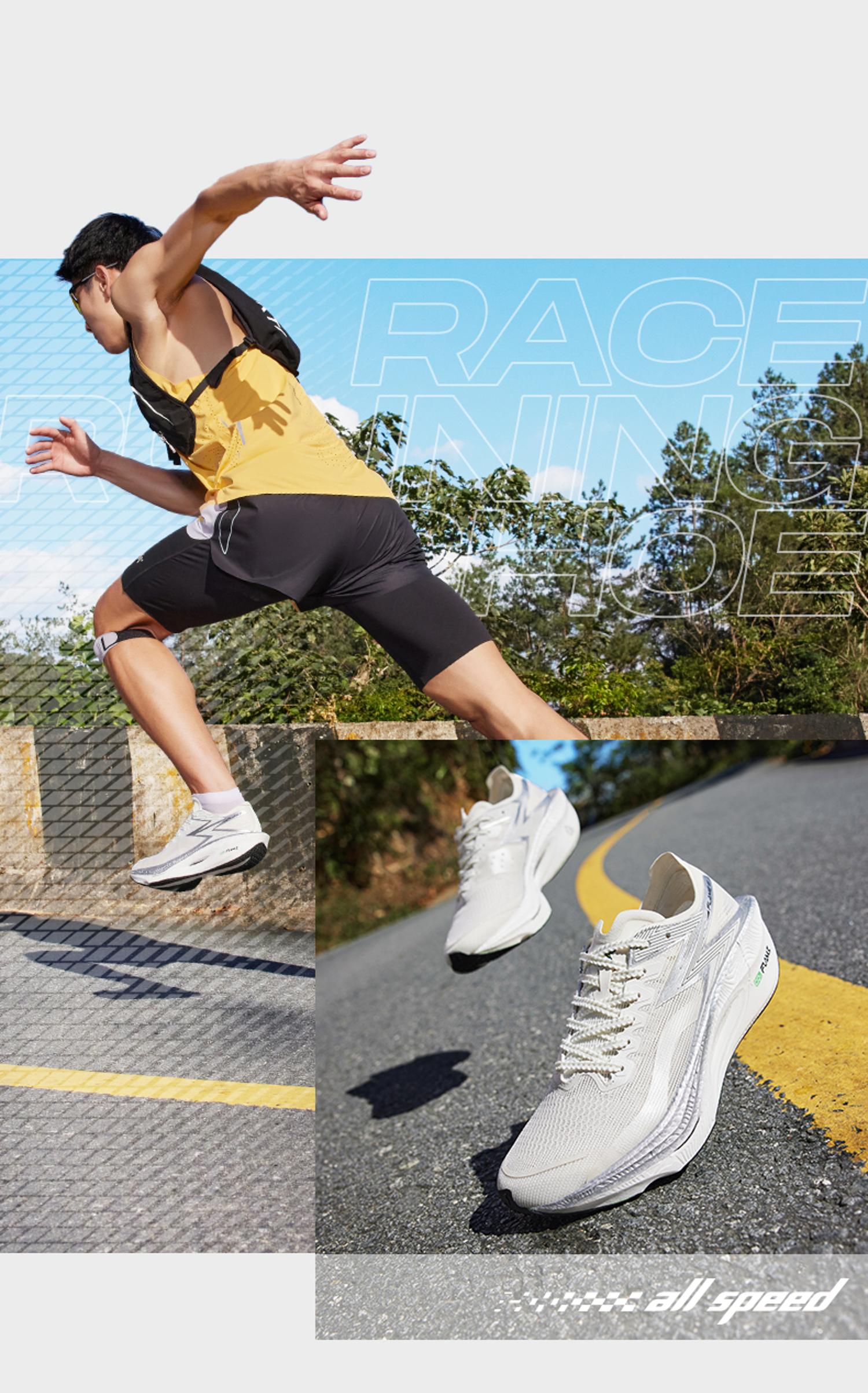 361 Degrees Flame 3.0 Men Running Shoes Marathon Carbon Plate Racing ...