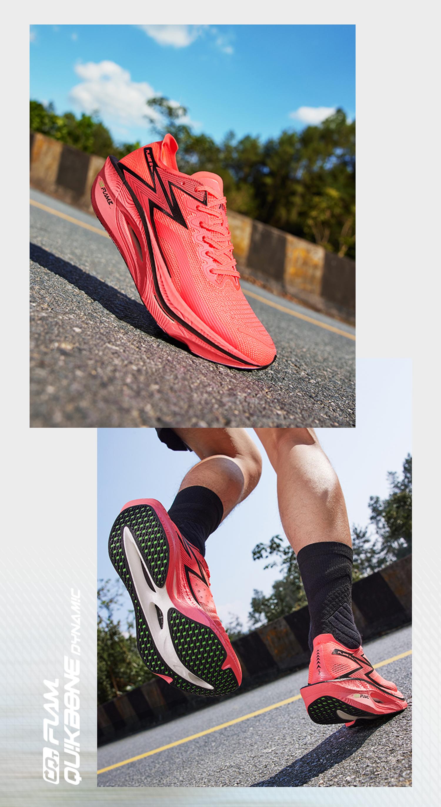 361 Degrees Flame 3.0 Men Running Shoes Marathon Carbon Plate Racing ...