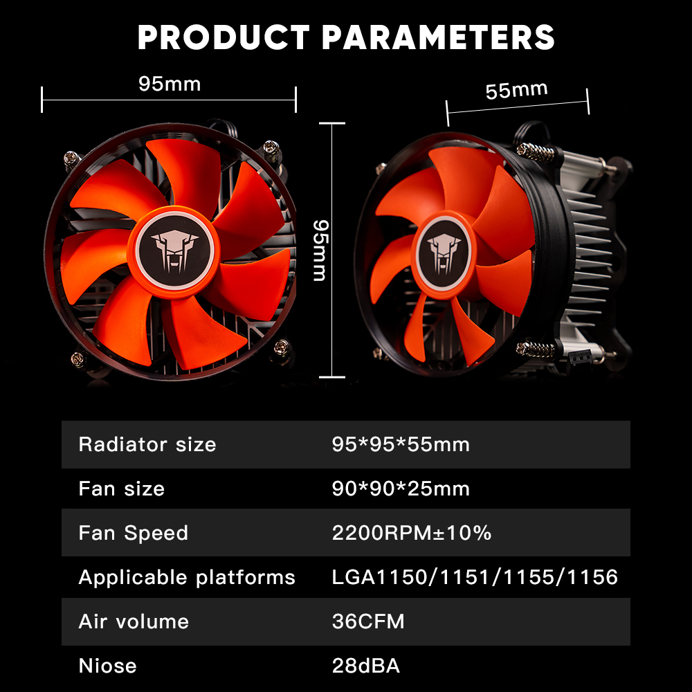 Jungle Leopard TX910 A70 CPU Cooler For Intel LGA1150 LGA1151 LGA1155 ...