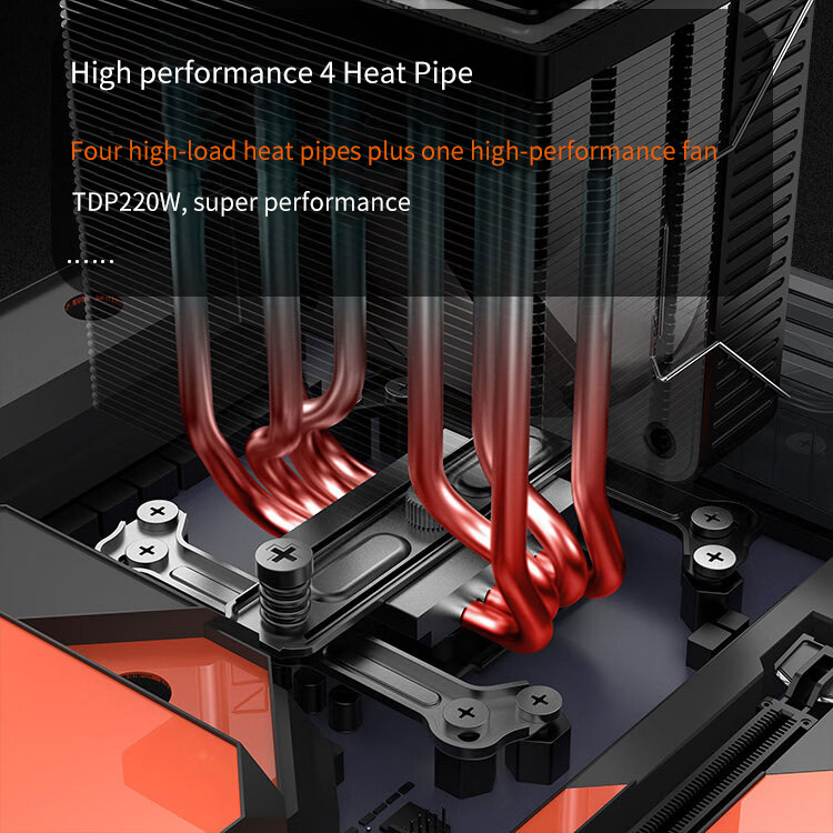 JIUSHARK JF100RS ARGB CPU Air Cooler White Black 100mm CPU Fan Jonsbo ...