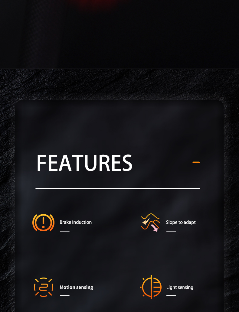 CYCLAMI Bike Smart Braking Taillight 80 Lumens Intelligent Sensing Gravity Brake Sensor Road ...