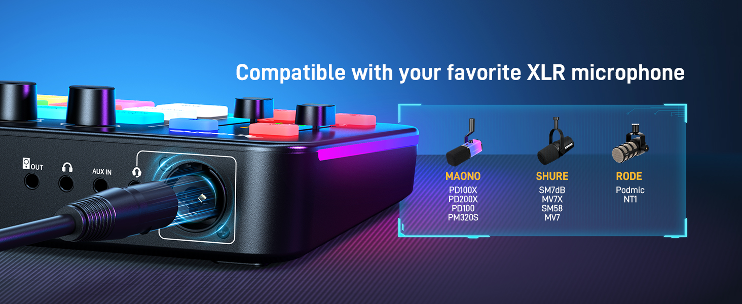 Maono G1 Neo Gaming Mixer Sound Card Audio Interface for Smart Phone ...