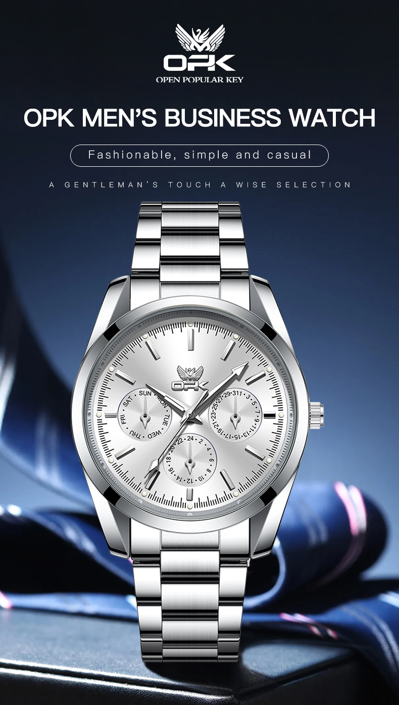 OPK Watch For Men Water Proof Original With Box Relo Stainless Steel ...