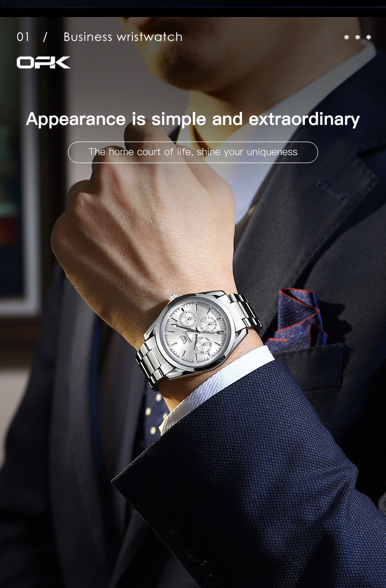 OPK Watch For Men Water Proof Original With Box Relo Stainless Steel ...