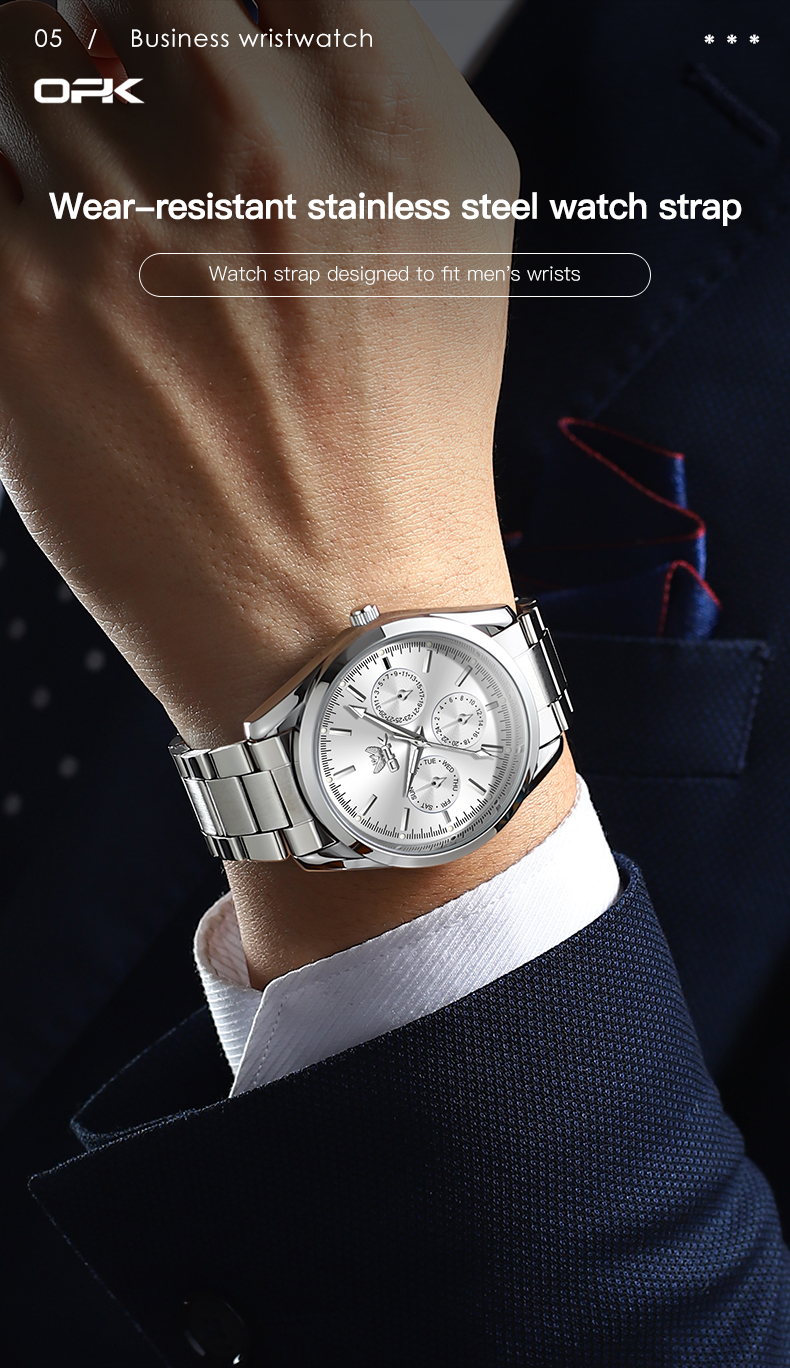 OPK Watch For Men Water Proof Original With Box Relo Stainless Steel ...