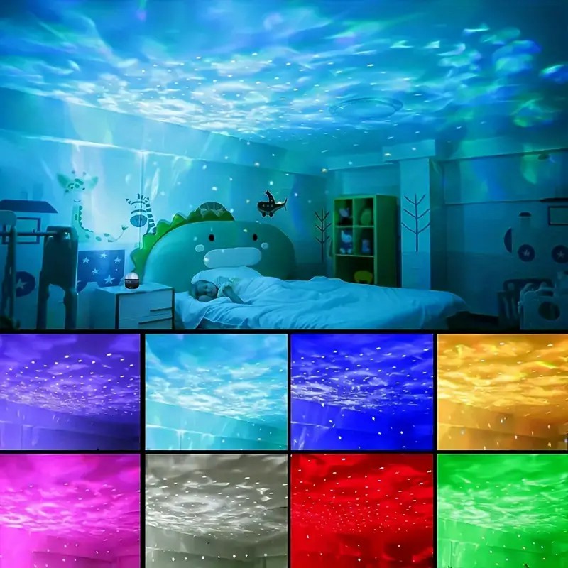Water Ripple Projector, Galaxy Star Projector, Bedroom Bedside Night ...