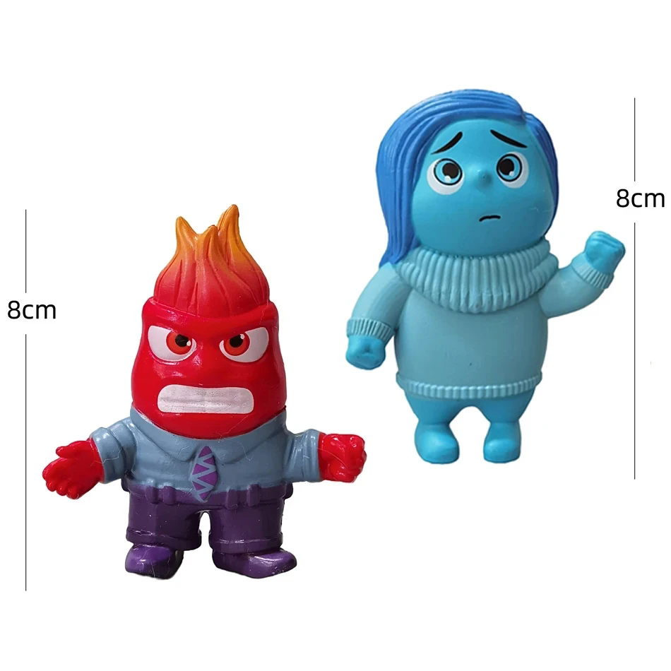 New Inside Out 2 Figure Set Sadness Disgust Fear Joy Action Figurine ...