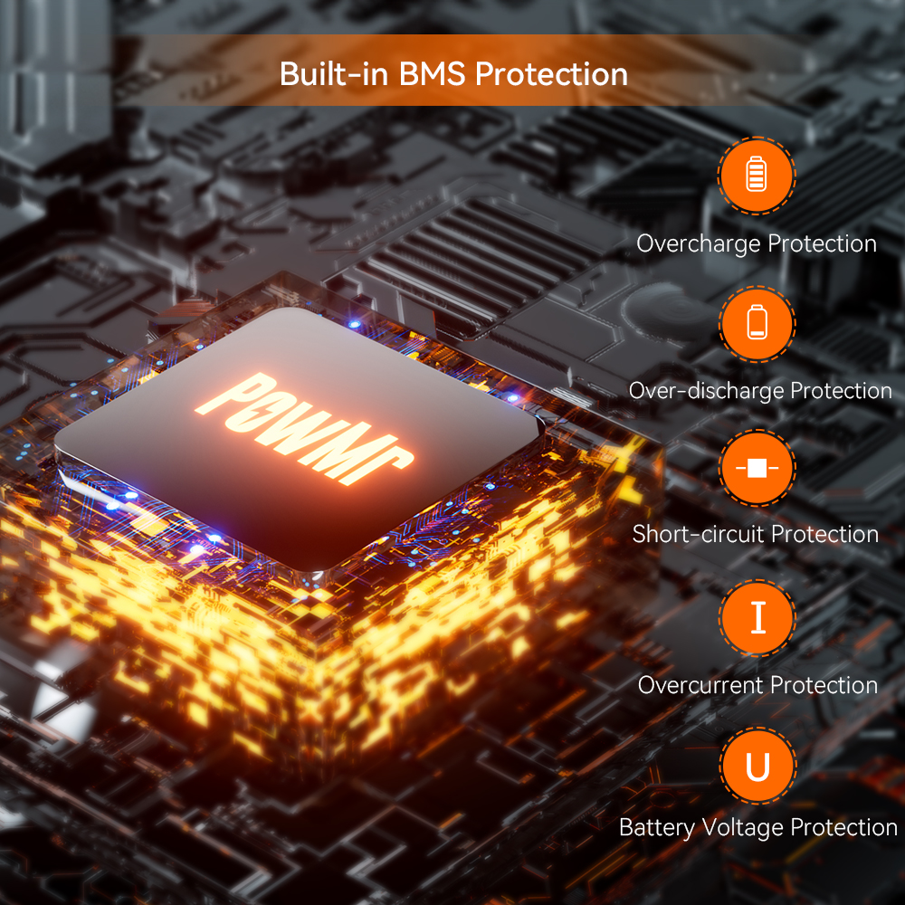 PowMr 12V 50AH LiFePo4 Battery, Solar Battery, Ebike Battery, High ...