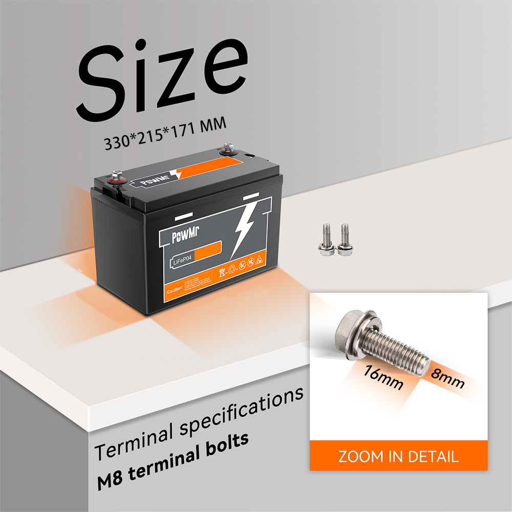PowMr 12V 30AH LiFePo4 Battery, Solar Battery, Ebike Battery, High ...