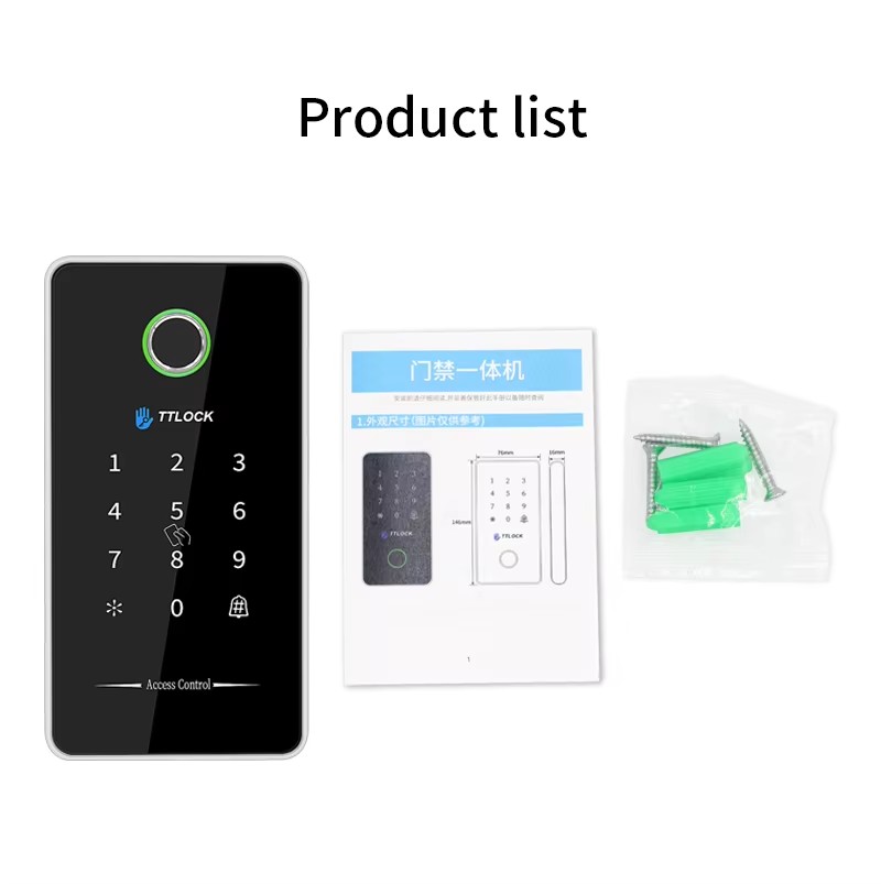 TTLOCK App Bluetooth Fingerprint 13.56Mhz RFID Door Controller Remote ...
