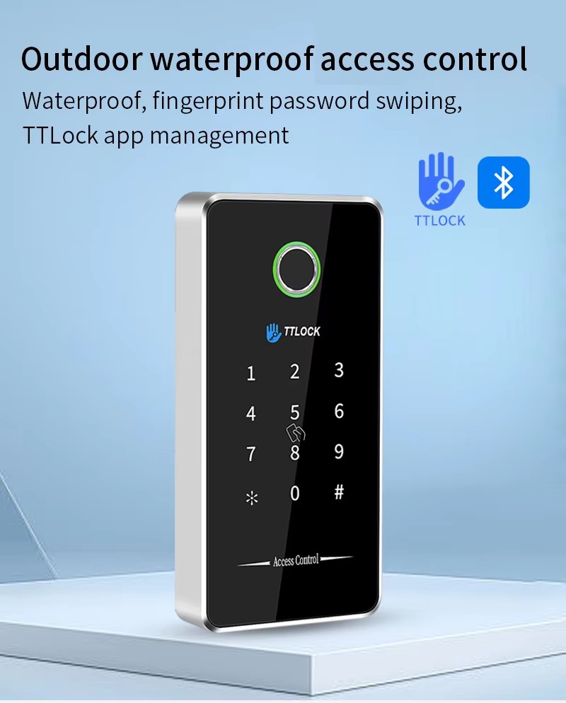 TTLOCK App Bluetooth Fingerprint 13.56Mhz RFID Door Controller Remote Control Keypad Password ...