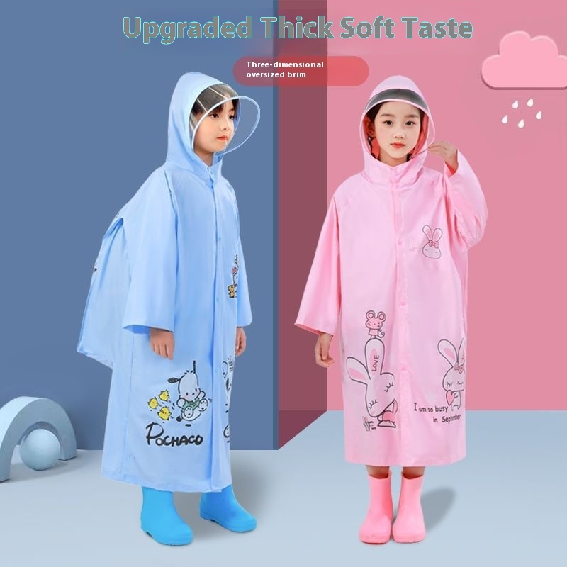 【Manila】Raincoat For Kids 3-10 Yrs With School Bag Seat Cartoon Kids Raincoat Waterproof PVC ...