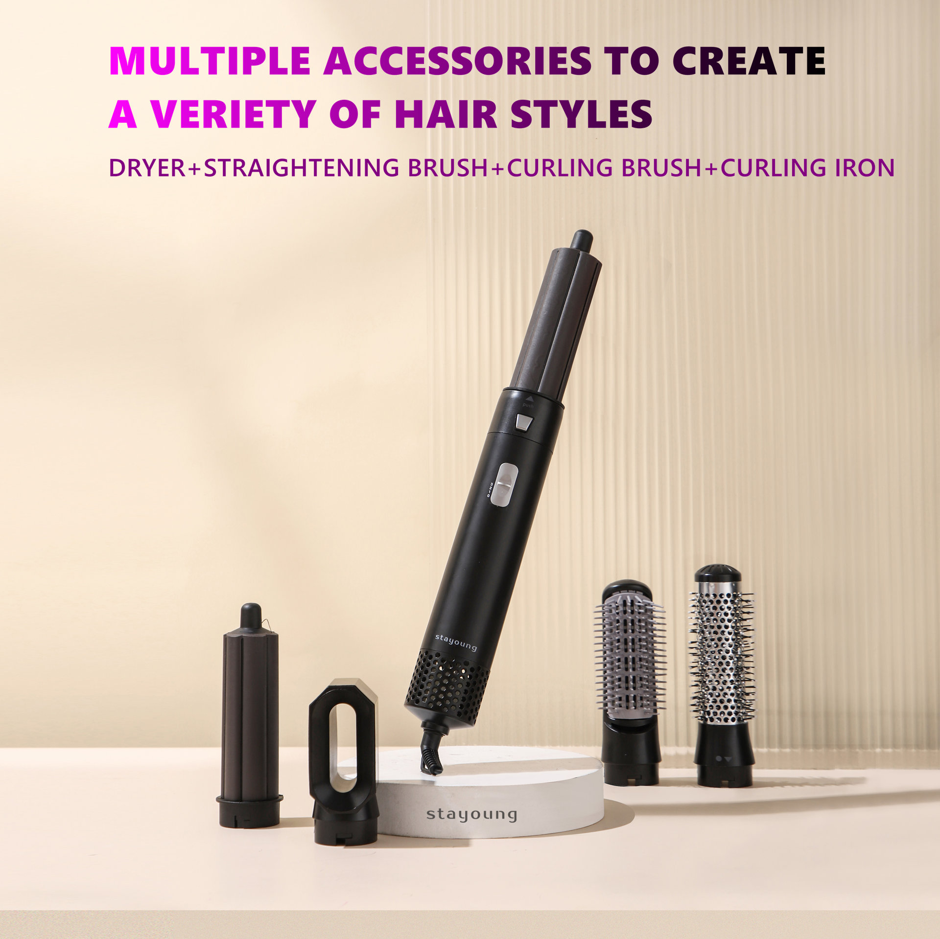 【Best Value 5in1】STAYOUNG 5 In 1 Hair Styler C1 Blower Straightener ...