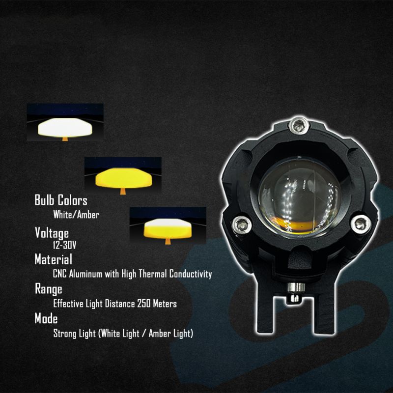 Mini Driving Light V6 High and Low Beam White and Yellow Single And ...
