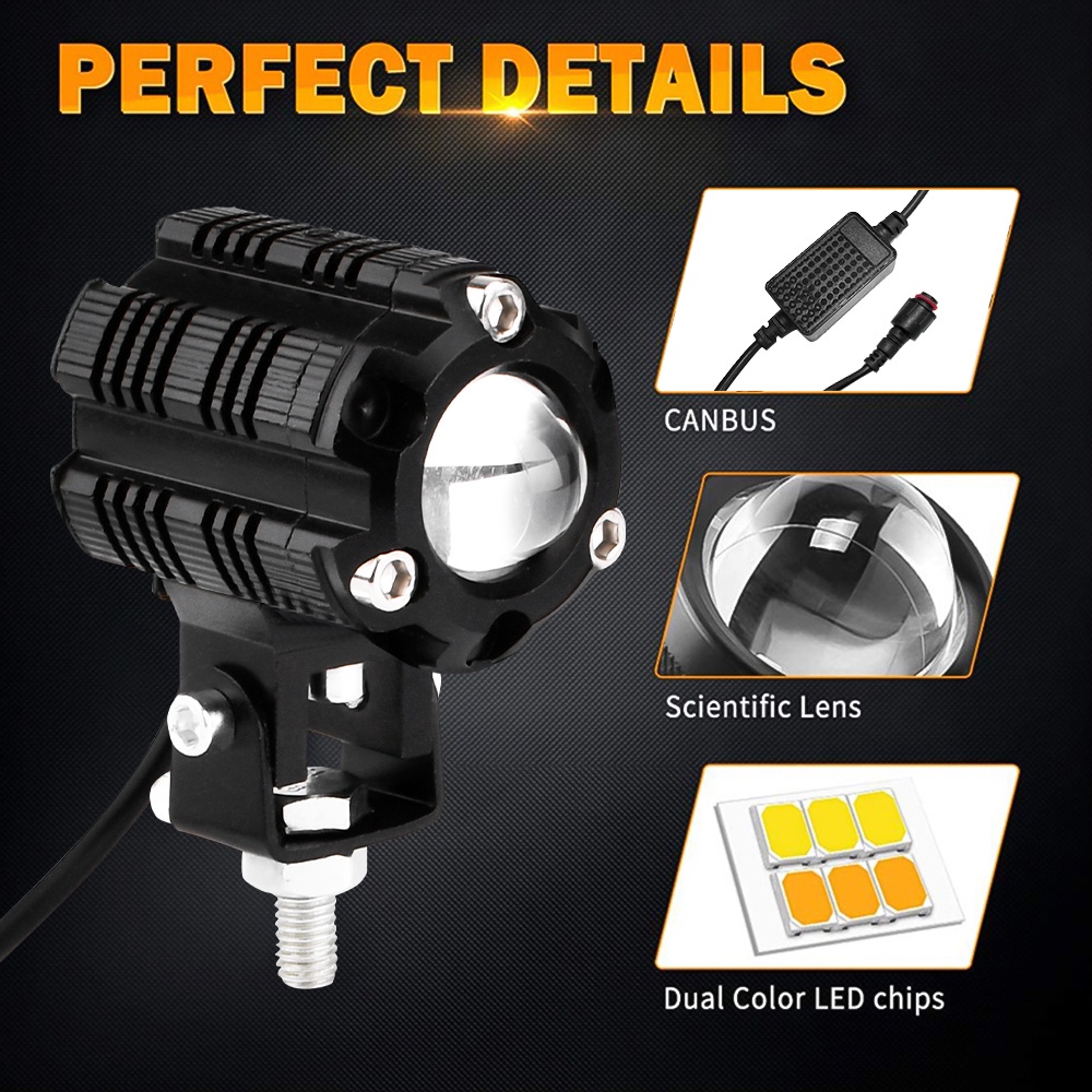 Mini Driving Light V6 High and Low Beam White and Yellow Single And ...