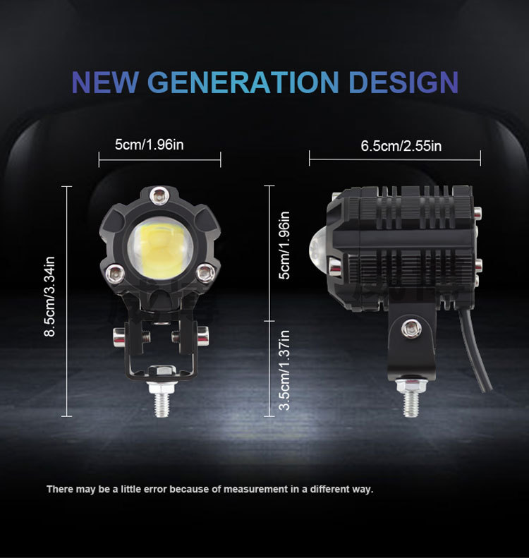 Mini Driving Light V6 High and Low Beam White and Yellow Single And ...