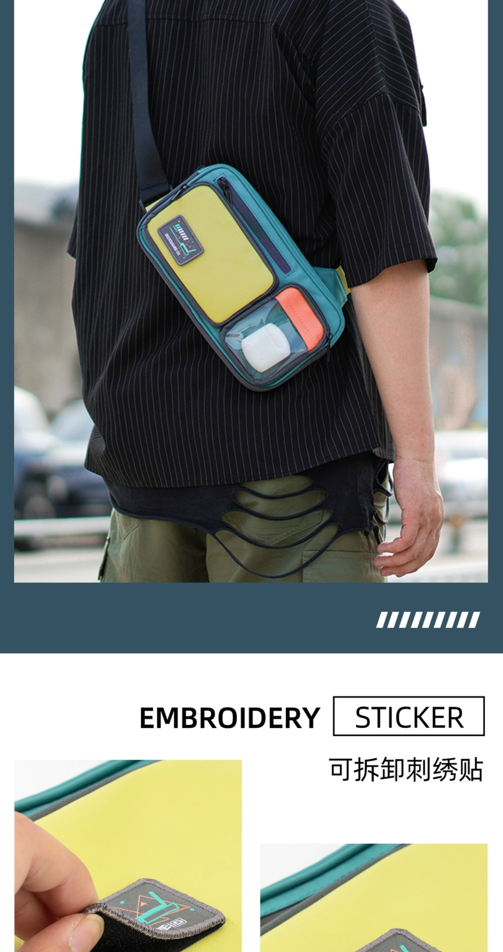 Geekshare Retro Message Bag Contrast Color Stylish Design Crossbody Bag ...