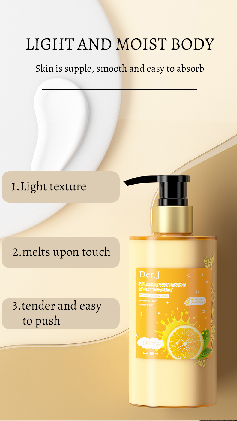 Der.J Lotion 450ml Whitening Body Lotion Moisturizing Brighten Smooth ...