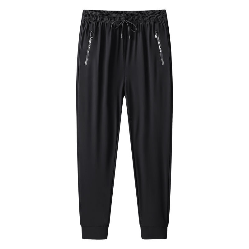 M-5XL Men's Fashion Jogging Pants for Men Ice Silk Simple Casual ...
