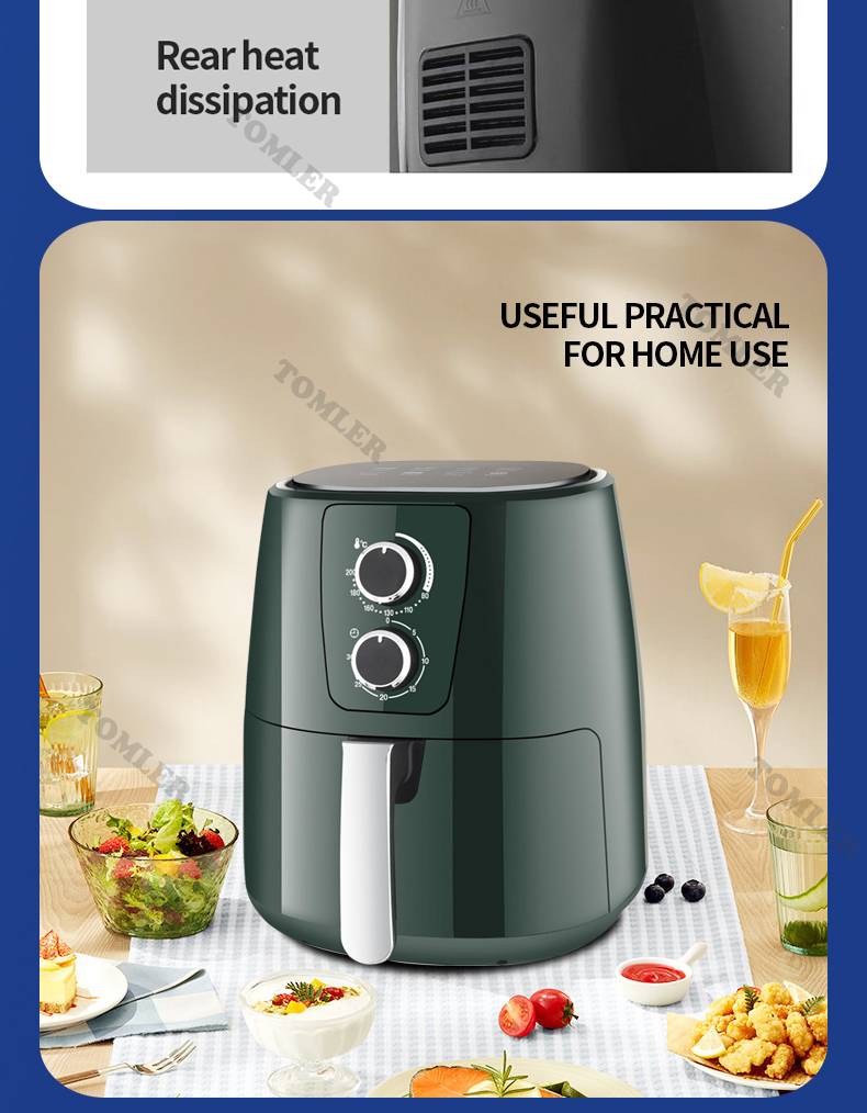 TOMLER air fryer oven 7L air fyer oil free home multi function air ...