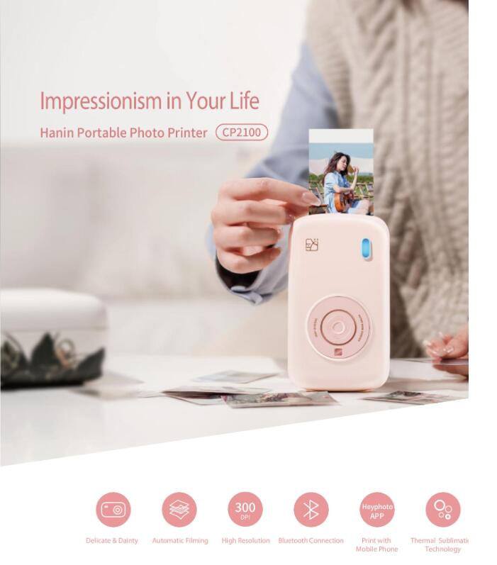 HPRT CP2100 Portable Photo Printer Mobile Phone Bluetooth Connection ...