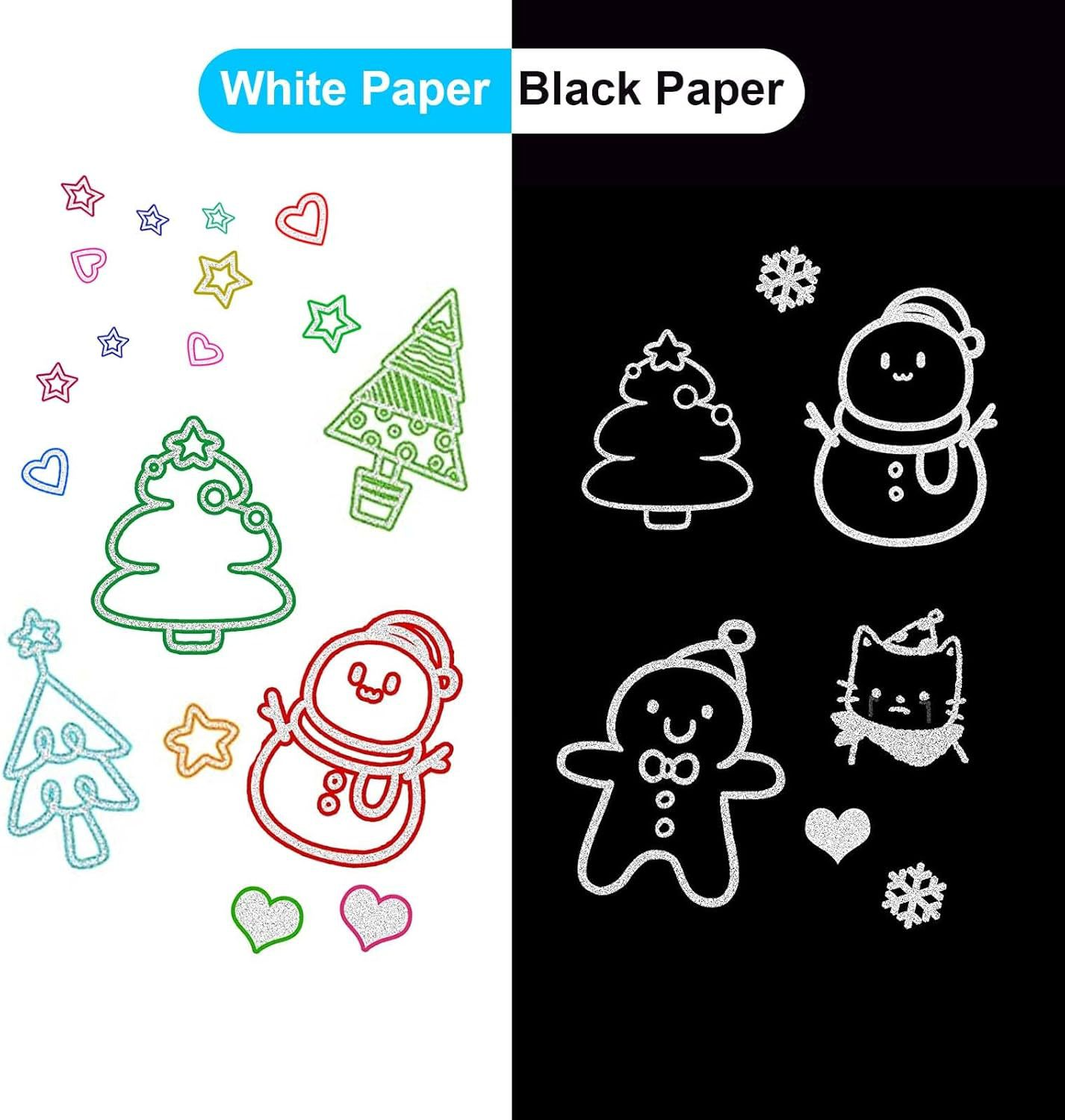 Kit 8/12 Outline Marker Pen Metallic Double Line Art Contour Pen ...