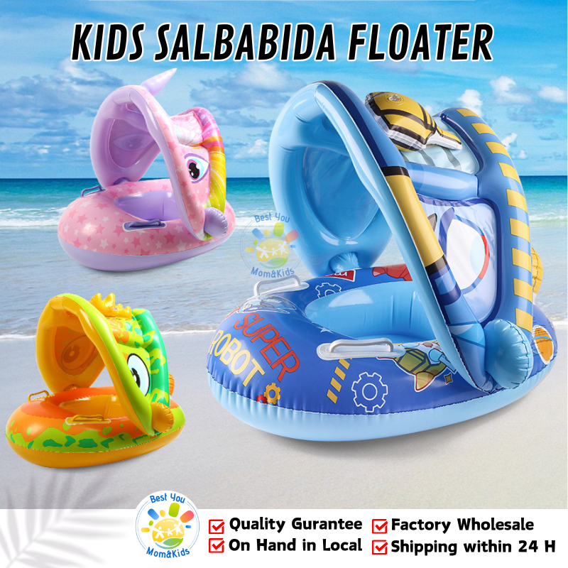Super Robot Salbabida Floaters for Kids Pink Unicorn Swimming Floater ...