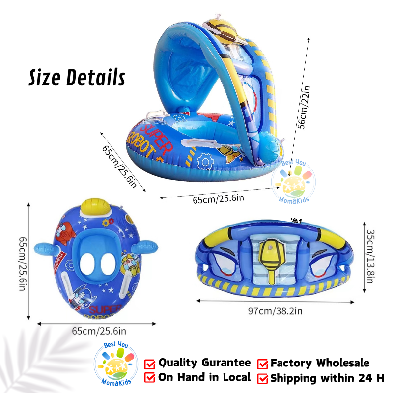 Super Robot Salbabida Floaters for Kids Pink Unicorn Swimming Floater ...