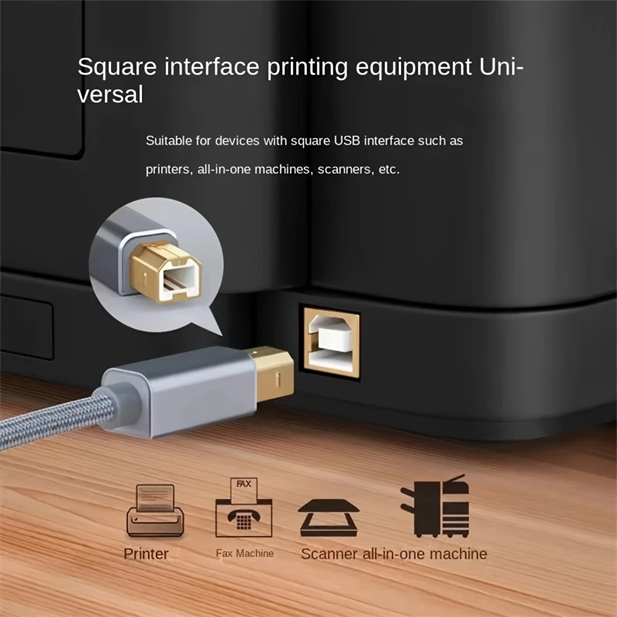 Printer Scan Line Type C to USB Micro B 3.0 Cable for Epson Canon USB ...