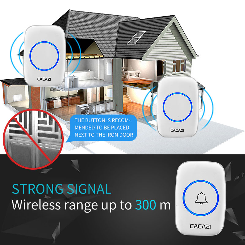 New Home wireless doorbell, waterproof call bell with 60 ringtones and ...